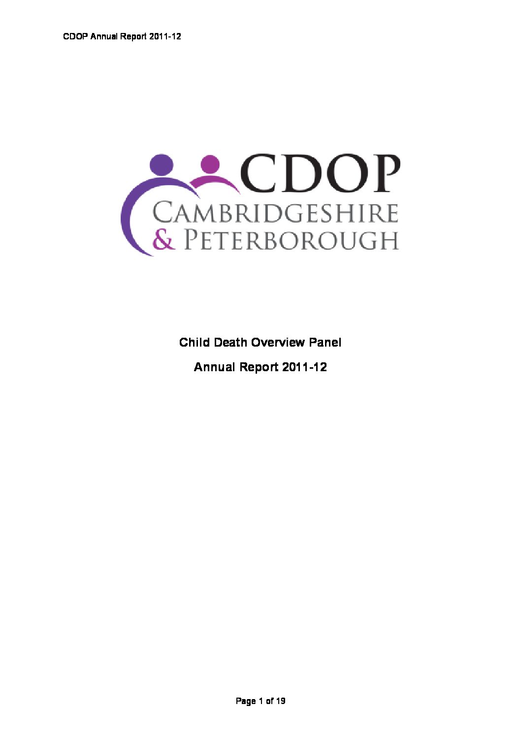 CDOP Annual Report 2011/12 | Cambridgeshire and Peterborough ...