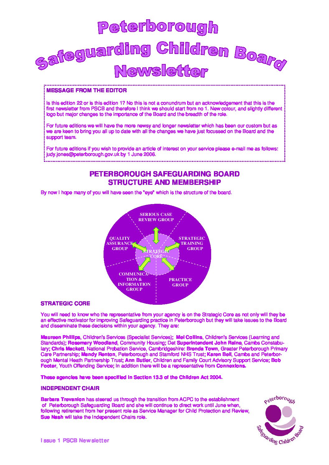 Newsletter 1 (March 2006) | Cambridgeshire and Peterborough ...